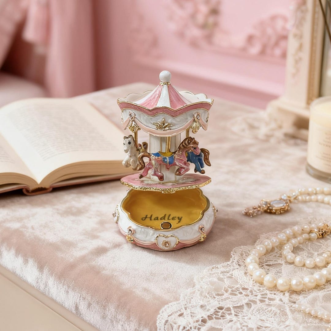 Personalized Trinket Holder,enchanted Carousel Jewelry Box,romantic ...
