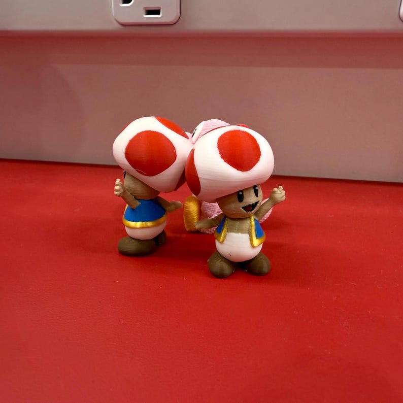 Multicolored 3D Print Toad Figurine: SNES Desk Decor - Etsy