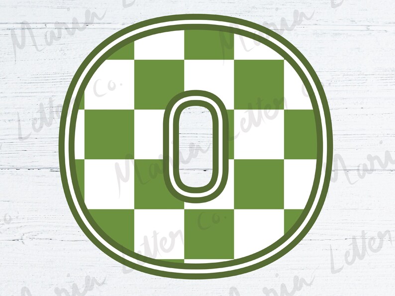 Olive Drab Checkerboard Alphabet Png Varsity Letters (digital Download ...