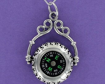 Compass pendant | Etsy