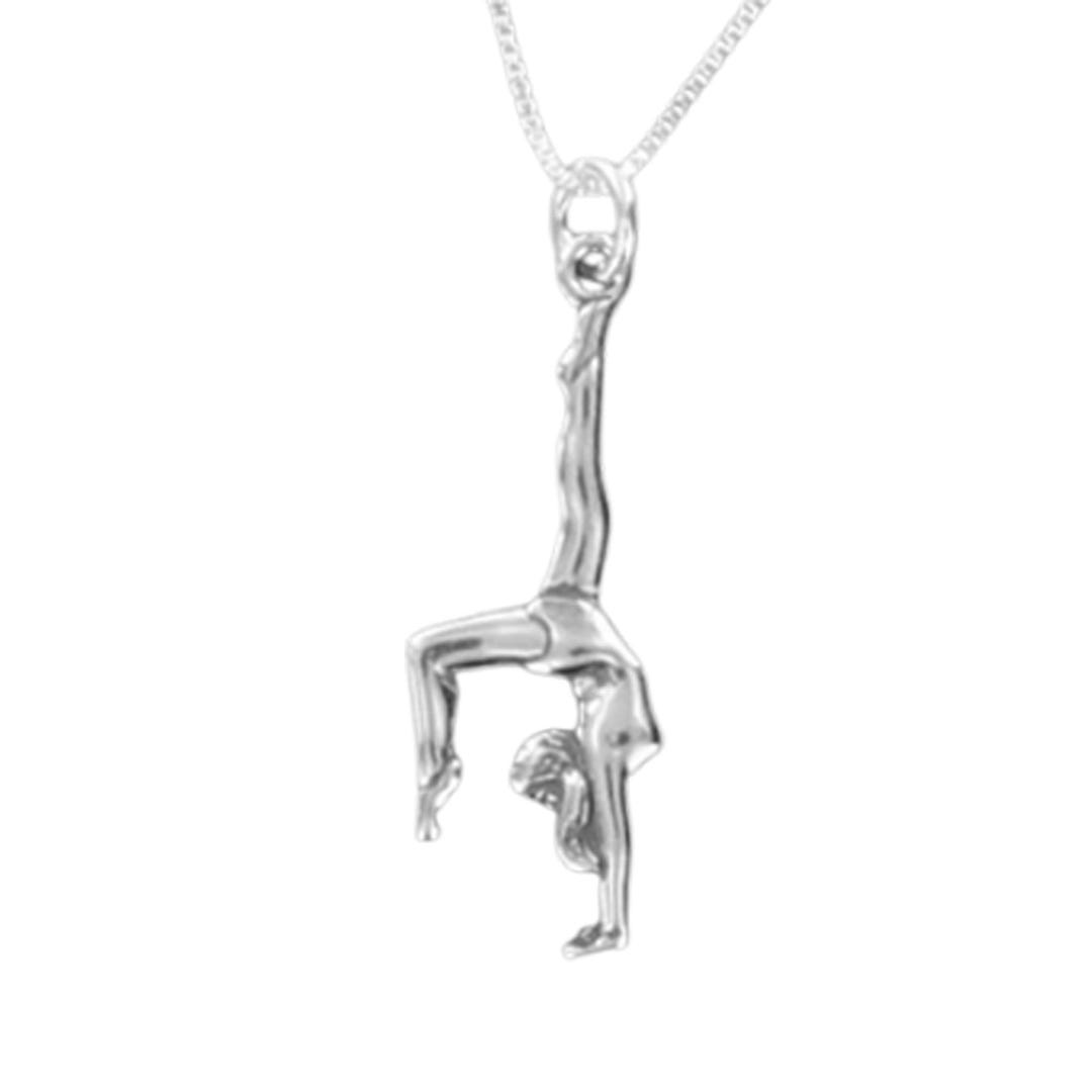 Sterling Silver Gymnast Handstand Necklace – Gymnastics Charm ...