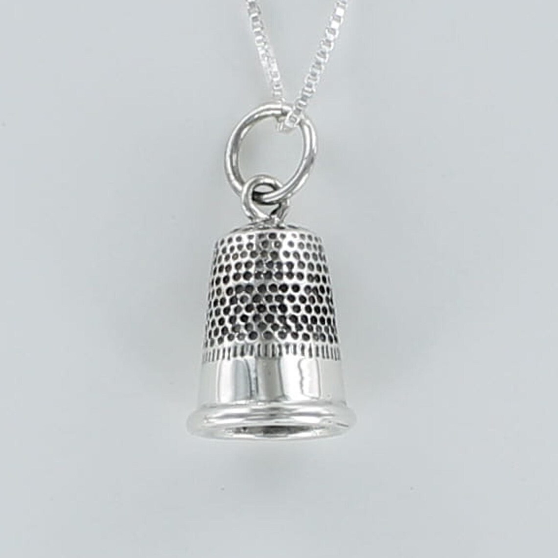 THIMBLE Necklace - 925 Sterling Silver - on Gift Card With ...