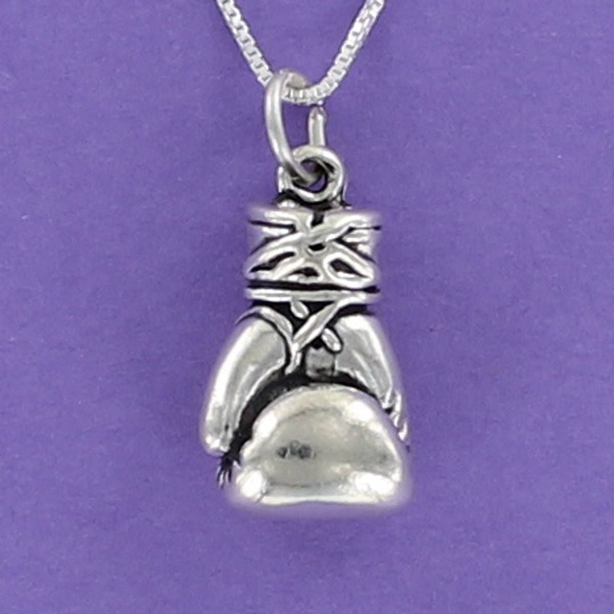 BOXING GLOVE Necklace 925 Sterling Silver on Motivational - Etsy