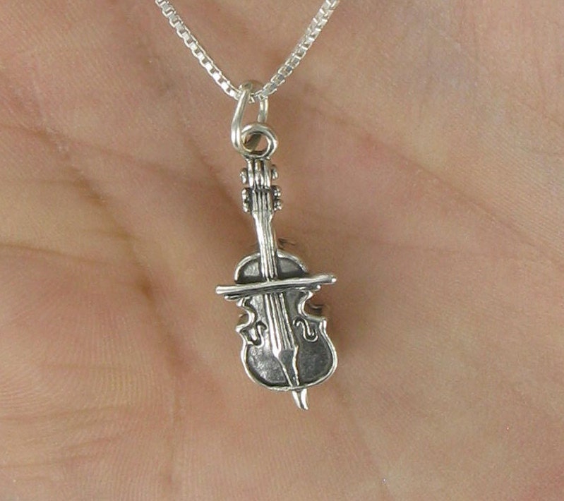 CELLO NECKLACE Sterling Silver Musical Gift on Card With Pablo Casals ...