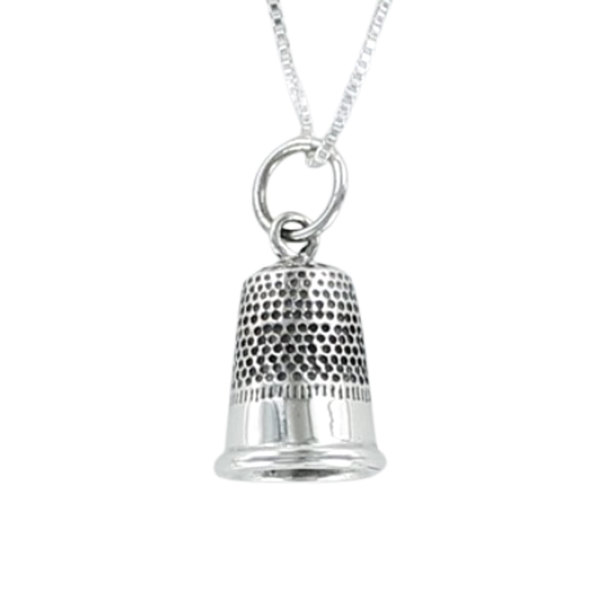THIMBLE Necklace - 925 Sterling Silver - on Gift Card With ...