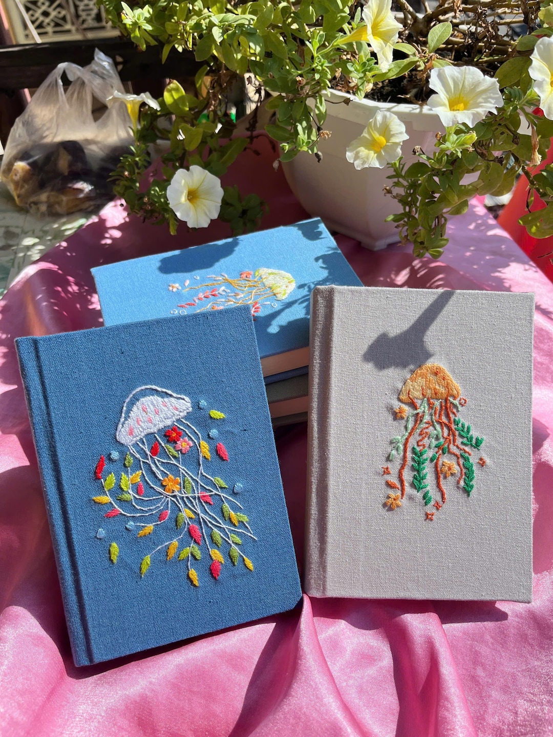 Personalized HAND Embroidered Notebook, Hand-embroidered A6 Notebook ...