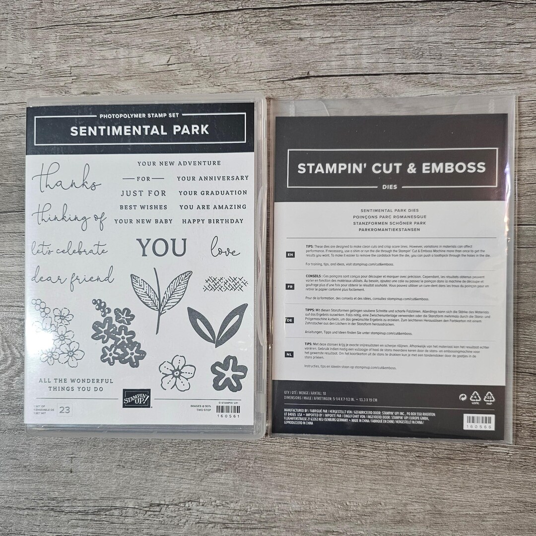 Sentimental Park Photopolymer Stamp Set and Sentimental Park Dies by ...