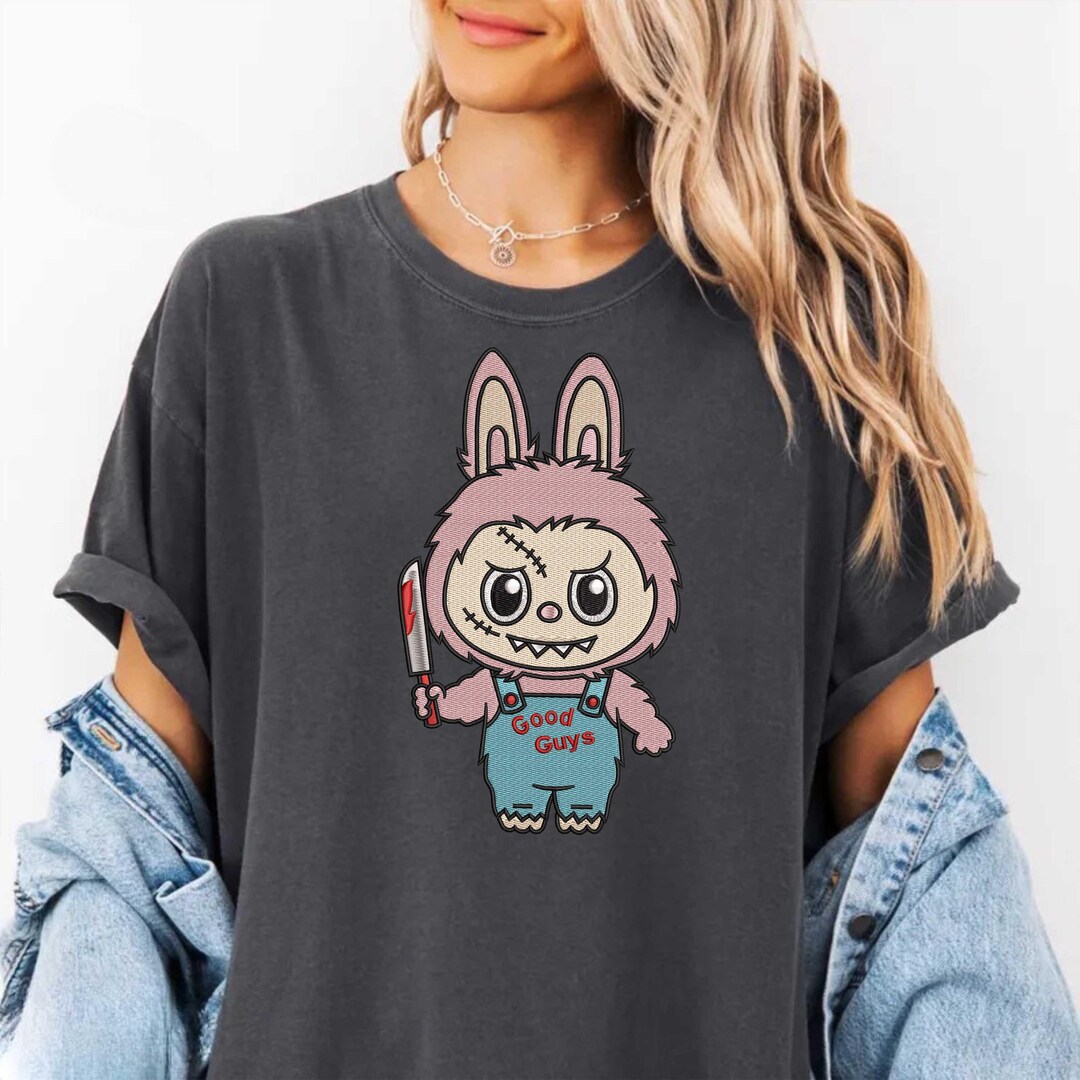 Creepy Bunny Embroidery Design, Horror Plushie Stitch, Good Guys Knife ...