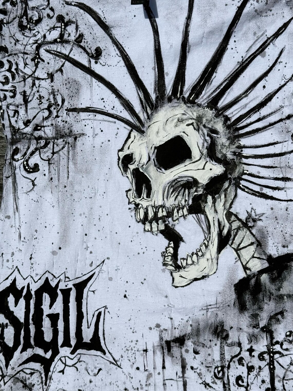 SIGIL' "skull-hawk" Custom Sleeveless Tee - Etsy