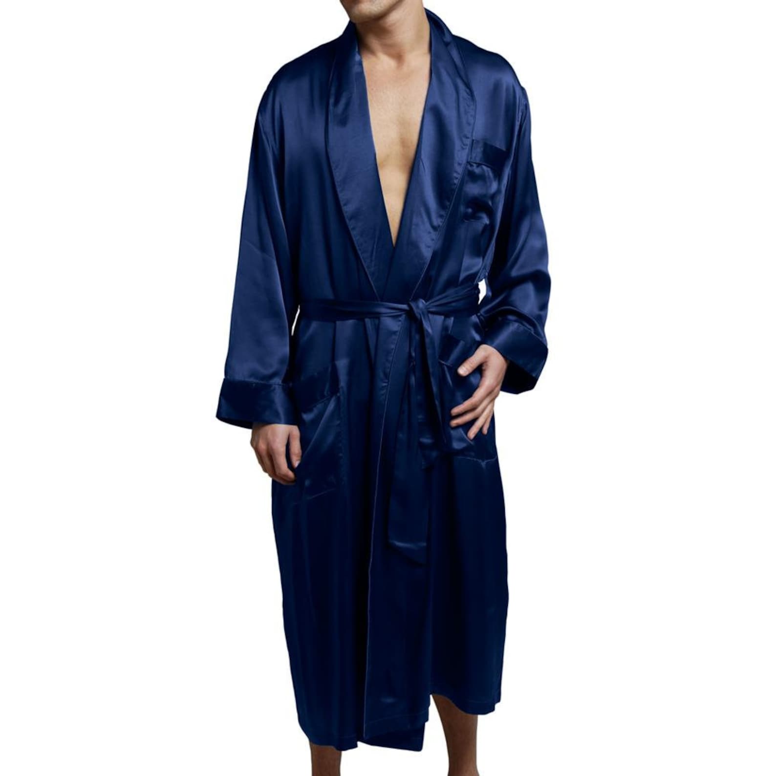 R2-custom Made Men Satin Robe, Groomsmen's Robe, Groomsmen’s Gifts ...