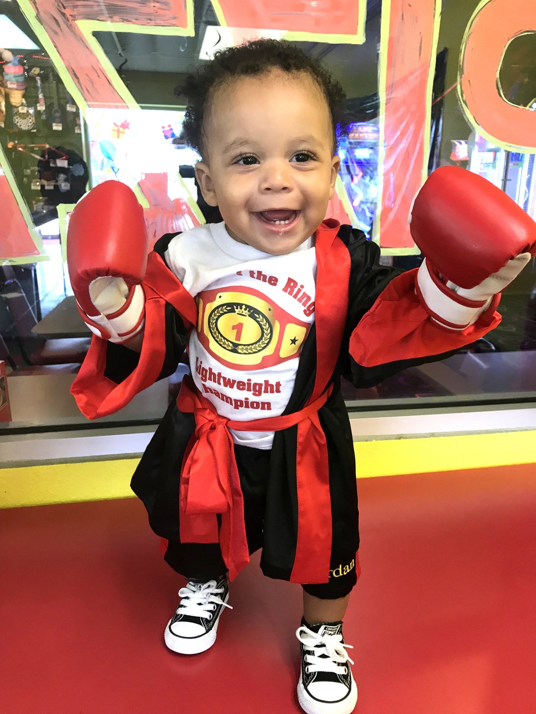 K1-CUSTOM Boxing Robe, Boxing Trunks, Satin Dance Costume, Kids Boxing ...