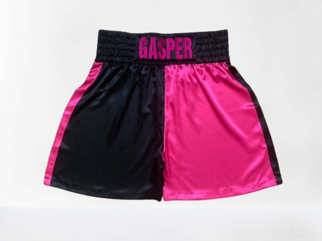 CUSTOM Embroidered and Personalized Silk Boxing Shorts Boxing Trunks ...