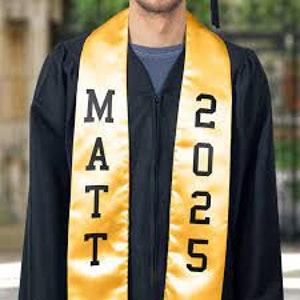 DIY Blank 72 Inch Graduation Stole, Satin Sublimation & Embroidery ...