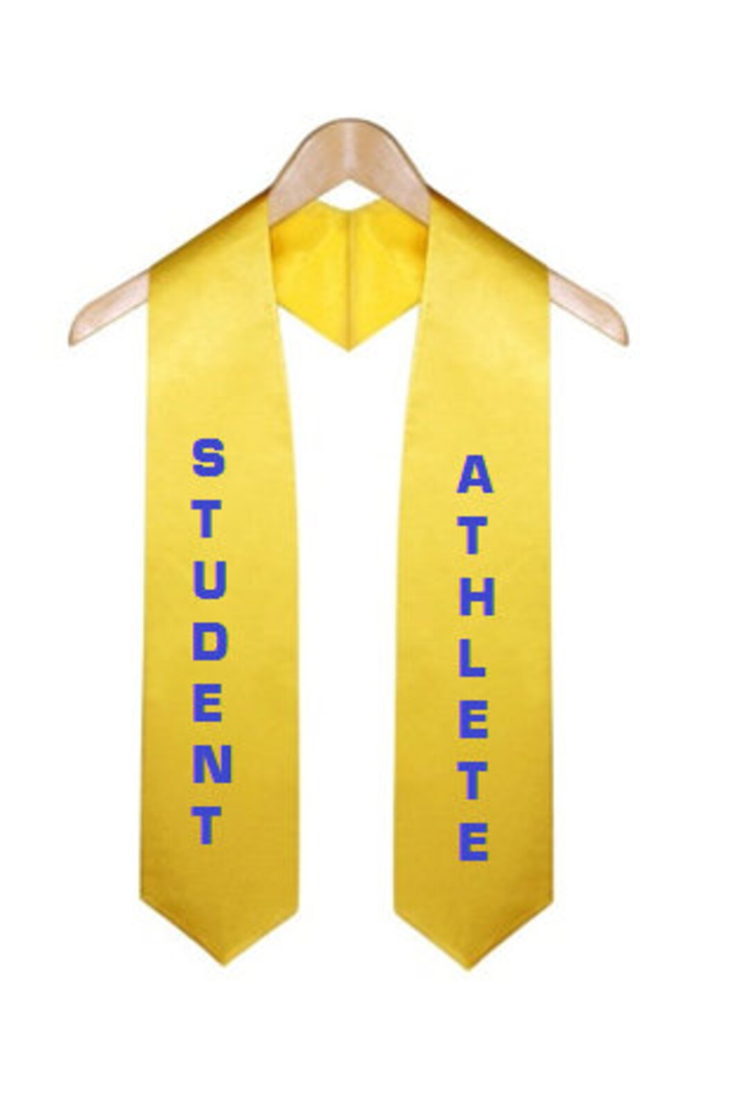 Custom Student Athlete Satin Graduation Sash and Stoles Gold - Etsy