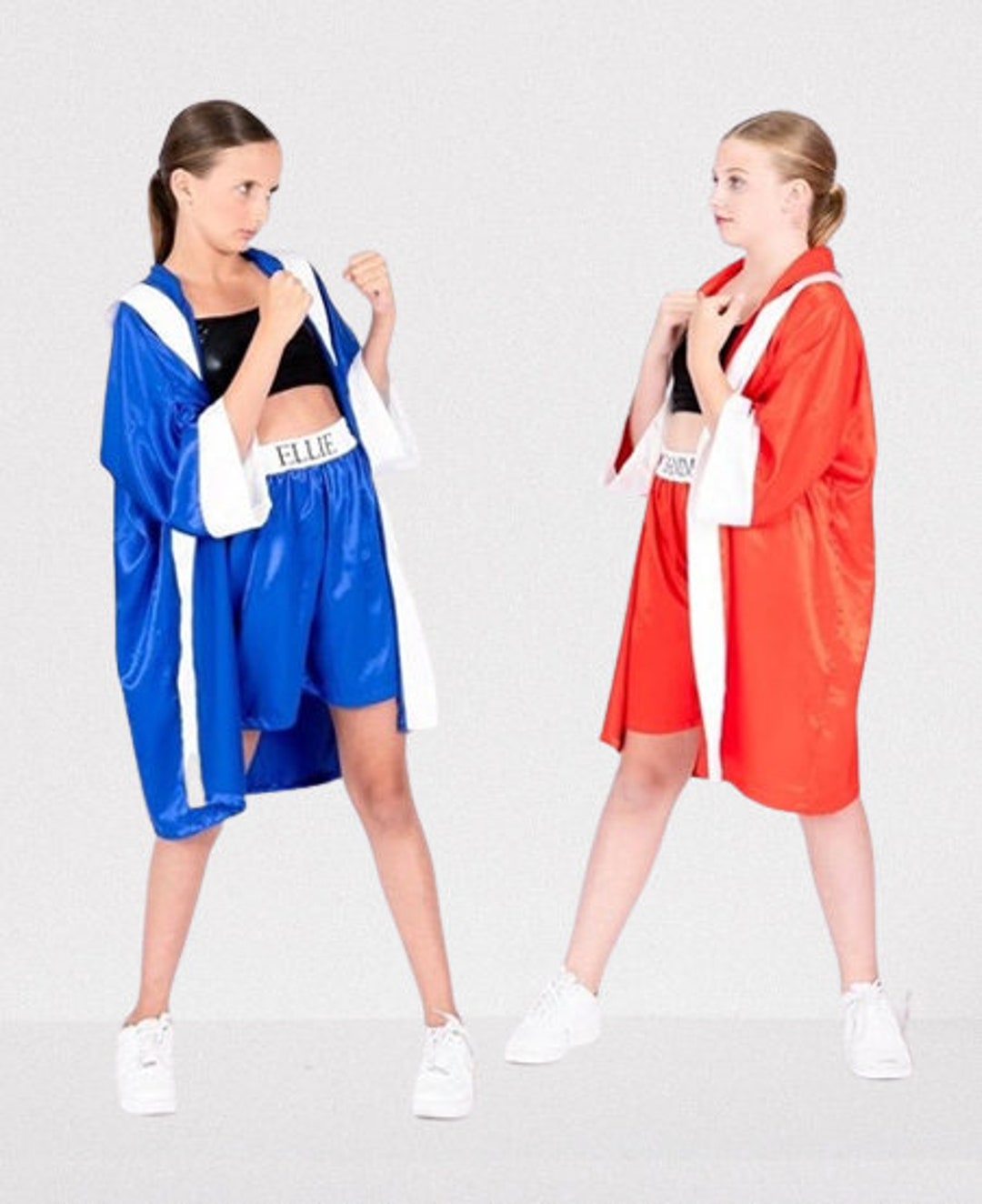 K3-CUSTOM Made Satin Kid BOXING Robe, Boxing Trunks, Silk Robe Kids ...