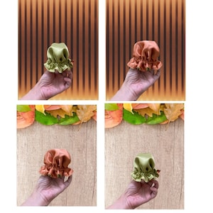 Silk Satin Hair Bun Cover, Silk Satin Hair Bun Holder, Silk Hair ...