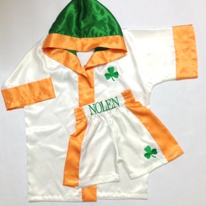 CUSTOM Made Ivan Drago Satin Boxing Robe Trunk Set Boxing Outfit ...