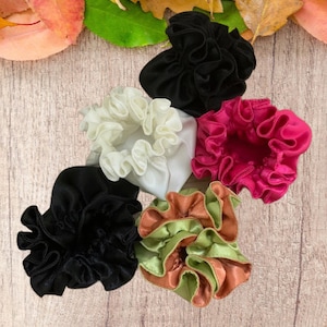 Silk Satin Hair Bun Cover, Silk Satin Hair Bun Holder, Silk Hair ...