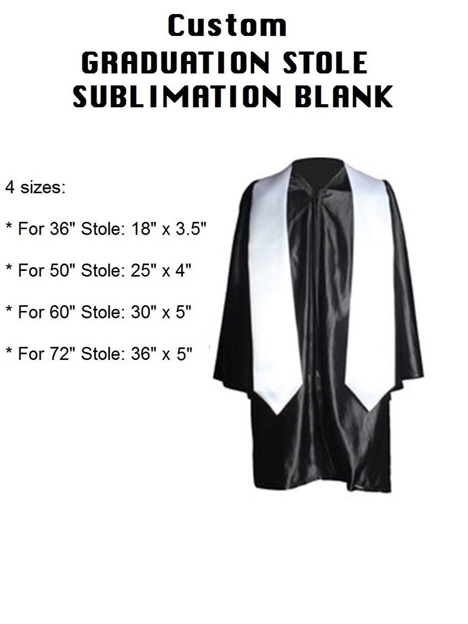Custom Graduation Stole Blank/grad Stole Blank/72 Inch or 60 Graduation ...