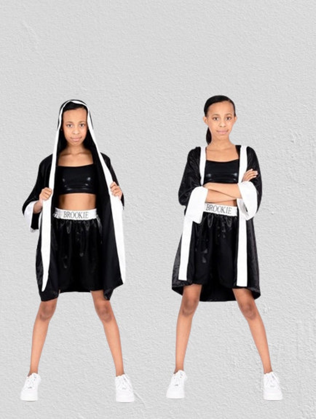 K3-CUSTOM Made Satin Kid BOXING Robe, Boxing Trunks, Silk Robe Kids ...