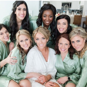 GREEN Personalized Robes, Bridesmaid Robes, Kimono Robes, Personalized ...