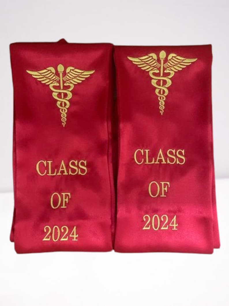 Custom Graduation Trimmed Stoles, Trimmed Graduation Stoles, Silk Satin ...