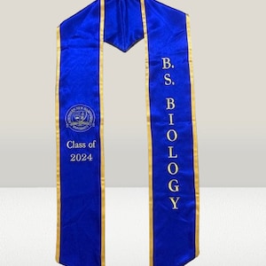 Custom Graduation Trimmed Stoles, Trimmed Graduation Stoles, Silk Satin ...