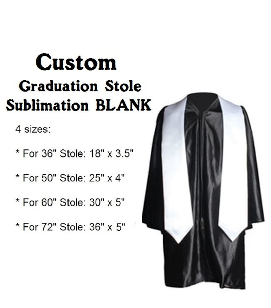 Custom Graduation Stole Blank/grad Stole Blank/72 Inch or 60 ...