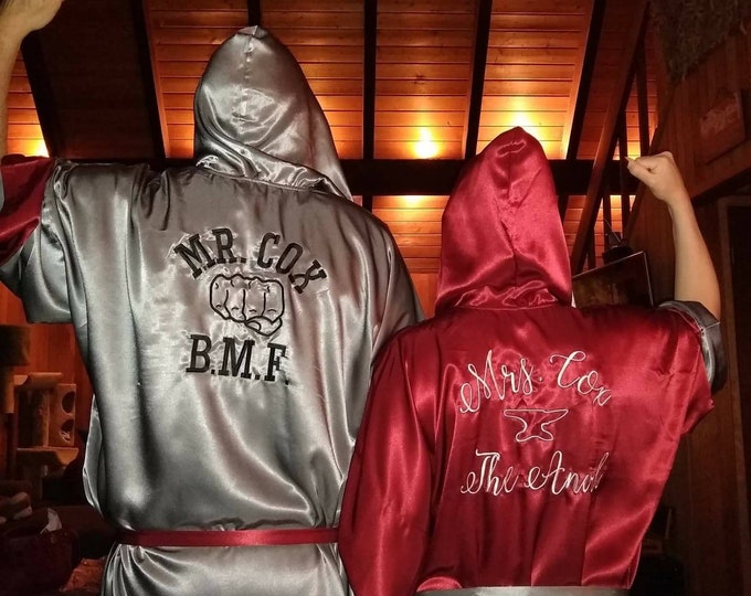 Adult Boxing Silk Satin Robes Custom Made Robes Personalized Robes ...