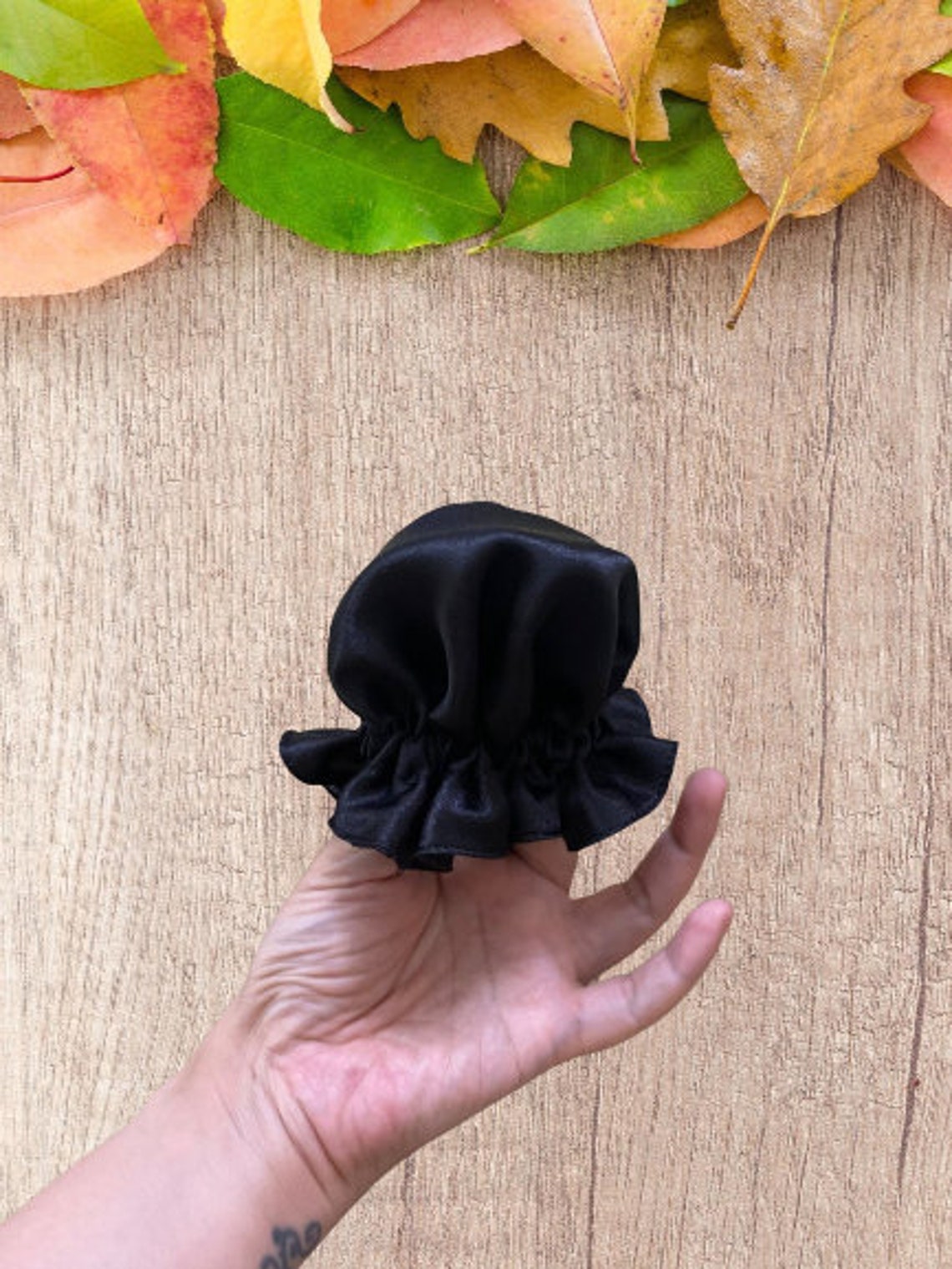 Dark Purple Silk Bun Cover, Beaut Hair Bun Cover, Silk Satin Hair Bun ...