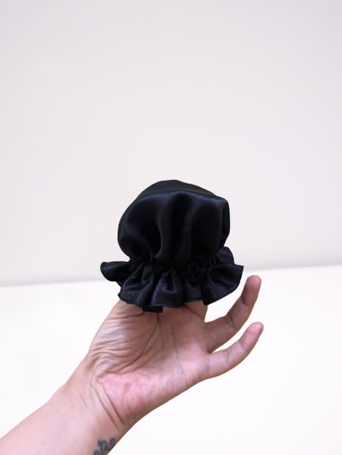 Dark Purple Silk Bun Cover, Beaut Hair Bun Cover, Silk Satin Hair Bun ...