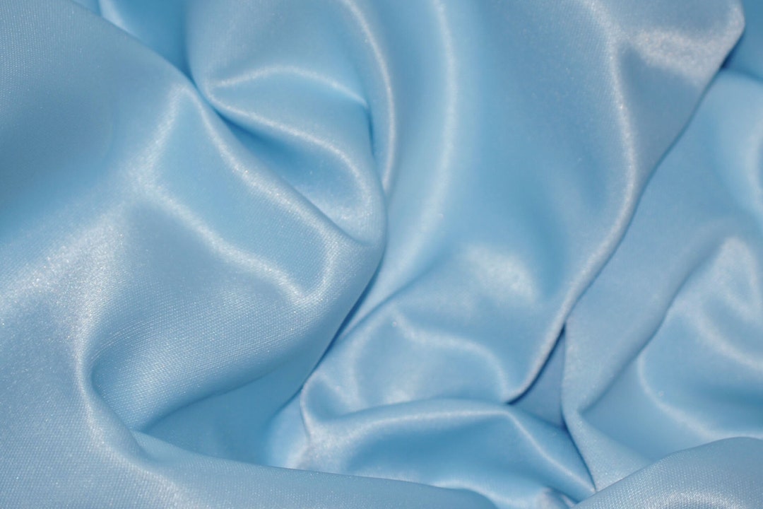 Silk Satin Baby Blue Fabric Blue Sky Supplies Fabric by Yard Cheap ...