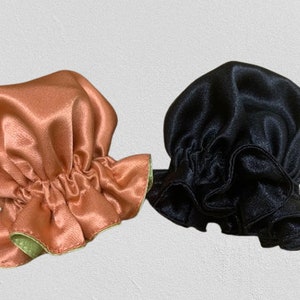 Black Beaut Hair Bun Cover, Silk Satin Hair Bun Holder, Silk Hair ...