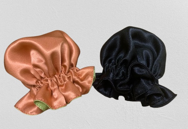Dark Purple Silk Bun Cover, Beaut Hair Bun Cover, Silk Satin Hair Bun ...