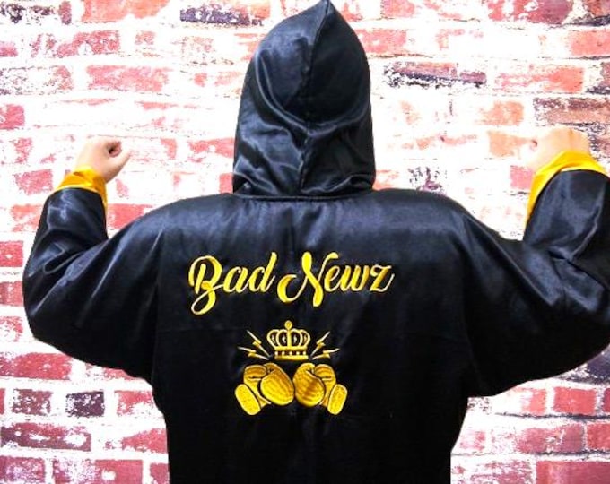 Custom Embroidered Boxing Robes Custom Made Robes Personalized Robes ...