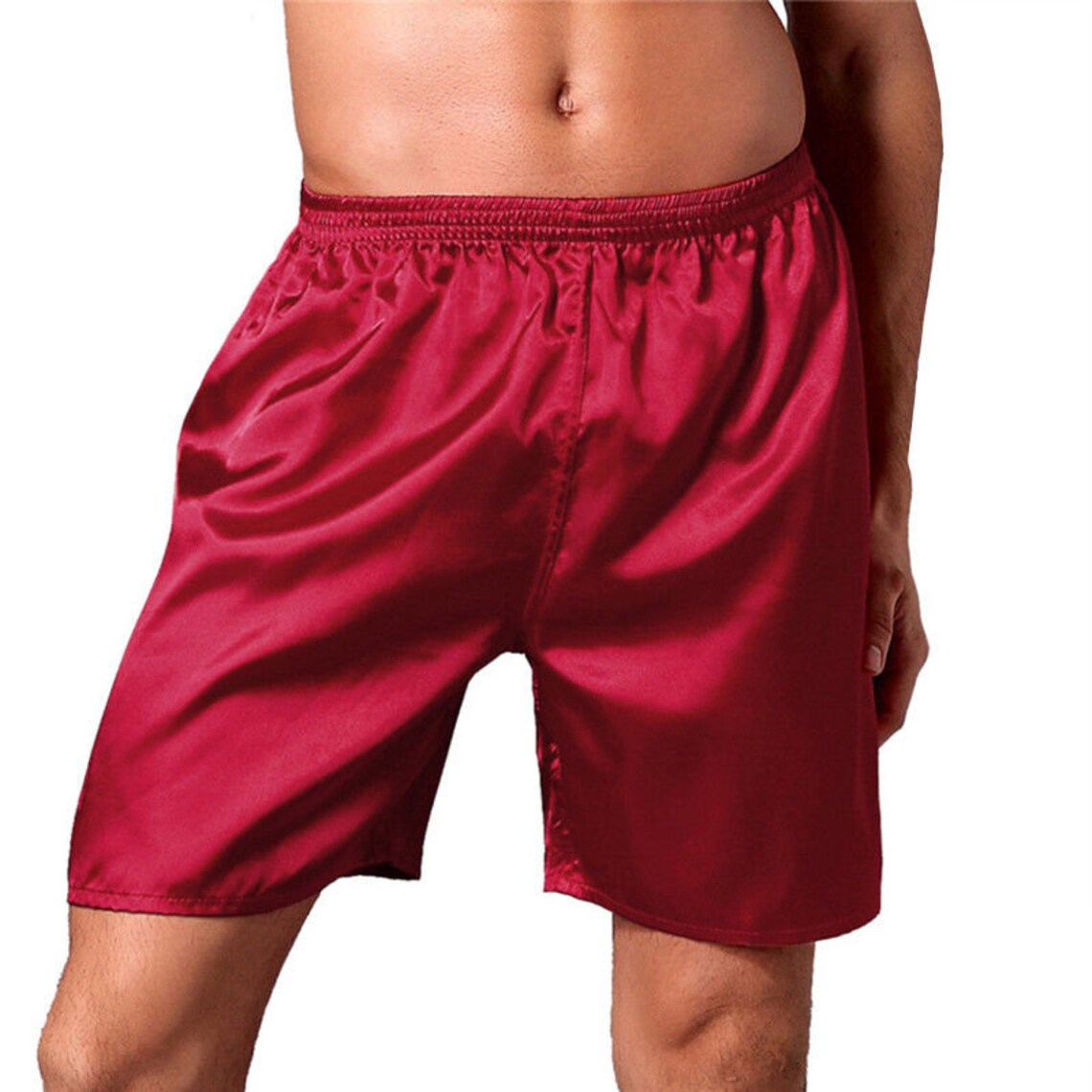 S1-men Silk Satin Shorts Mens Silk Satin Pajamas Pants Lounge Pants ...