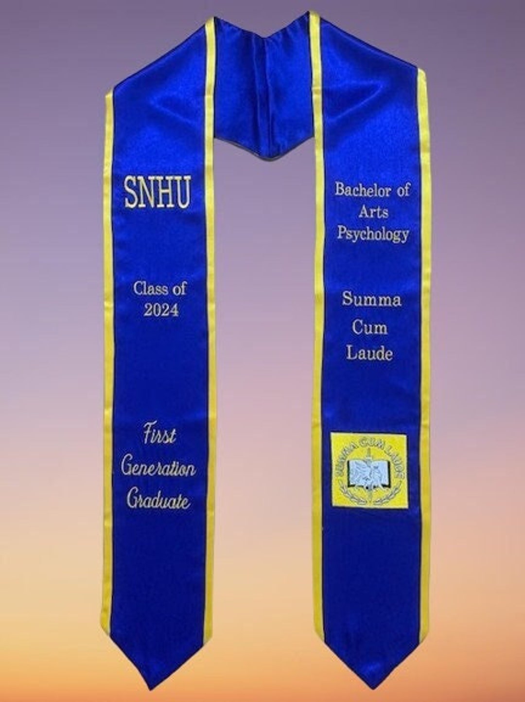 Custom Satin Graduation Trimmed Stole, Trimmed Graduation Stoles, Grad ...