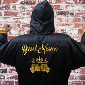 Custom Embroidered Boxing Robes Custom Made Robes Personalized Robes ...