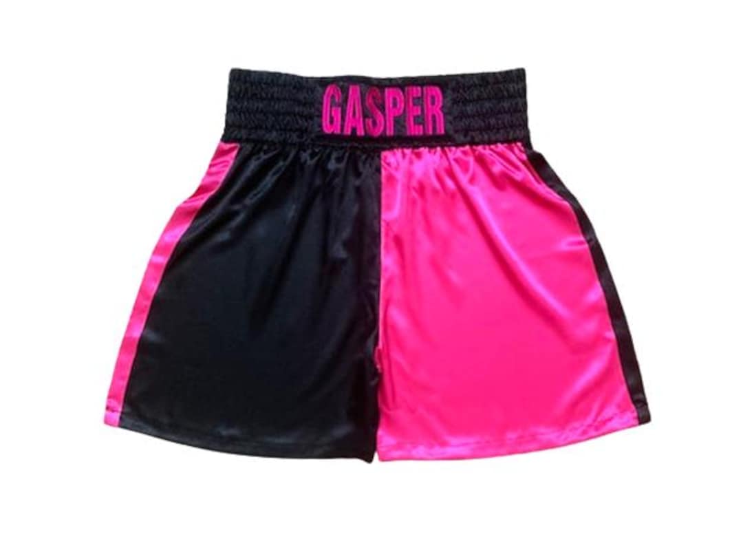 CUSTOM Embroidered and Personalized Silk Boxing Shorts Boxing Trunks ...