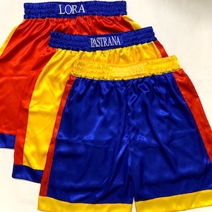 Custom Made and Personalized Satin Boxing Shorts Boxing Trunks for ...