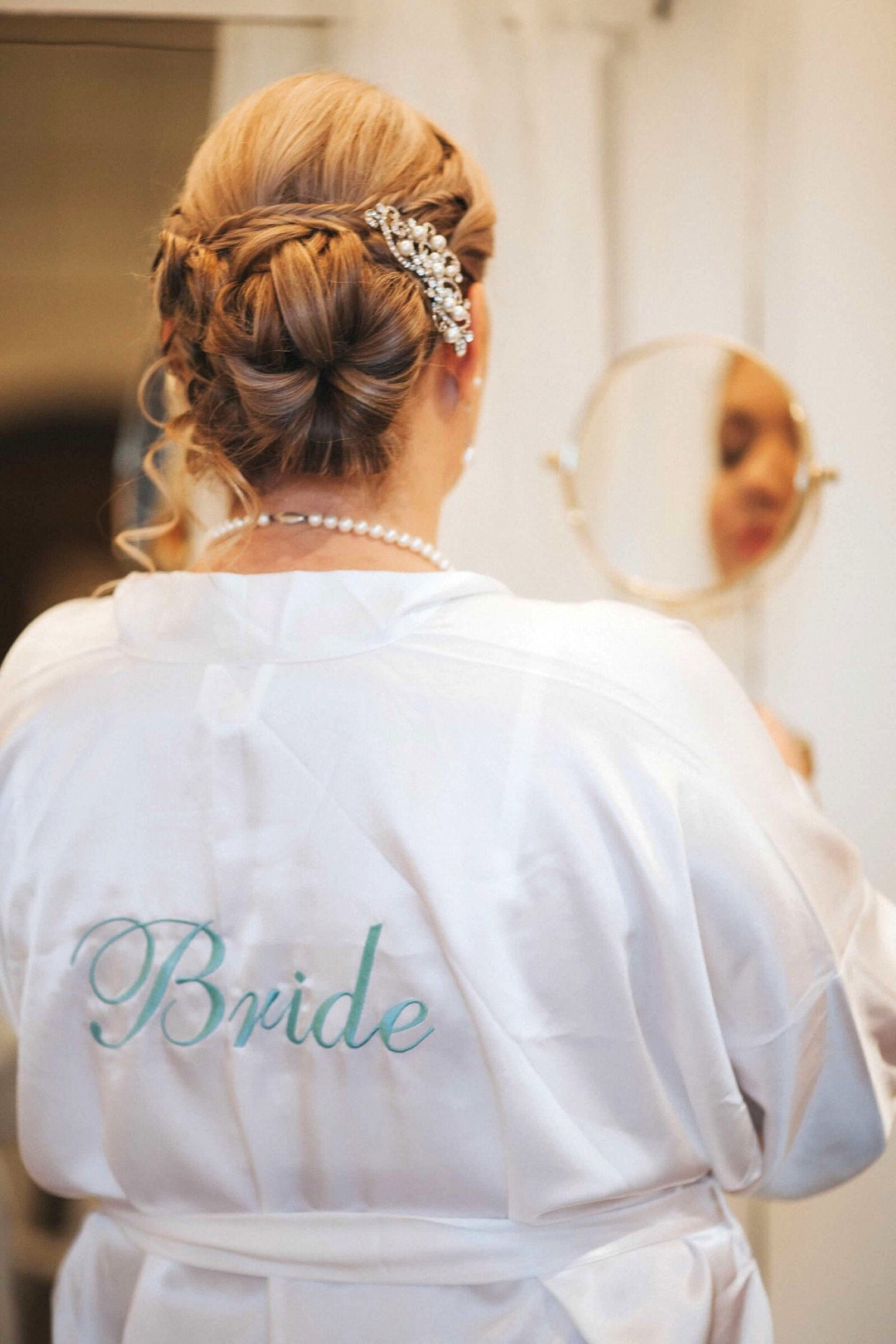 Bridal Plus Size Robe/bride Plus Size Robe/long Bridal Robe/customized ...
