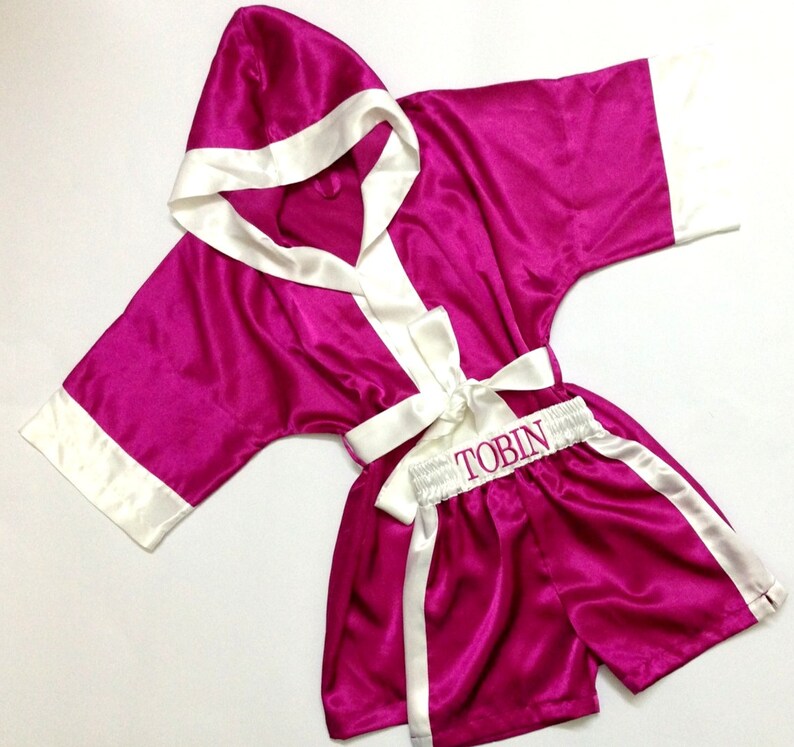 K3-custom Made Satin Baby BOXING Robe Trunk Set Boxing Outfit - Etsy