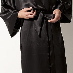 R1-men Robe Groomsmen Robe Wedding Robes Silk Men Robe Personalized Men ...