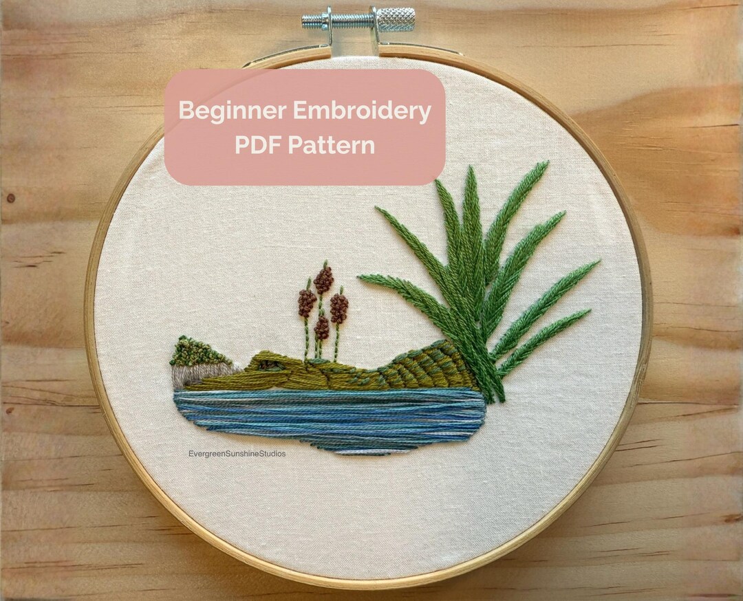 Gary the Gator Hand Embroidery Pattern: Beginner-friendly Stitch Guide ...
