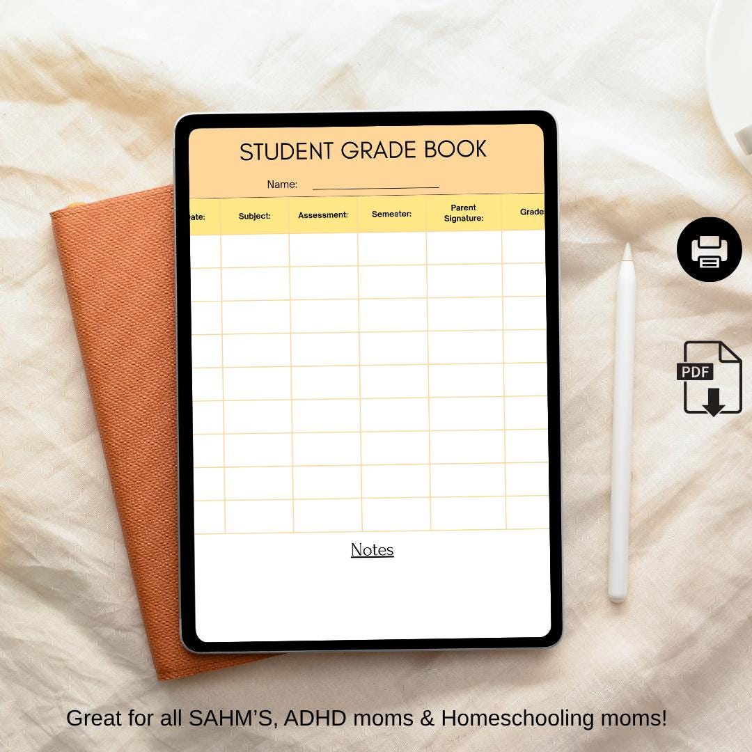 INSTANT Download| Printable Grade Tracker| Homeschool Grading| School ...