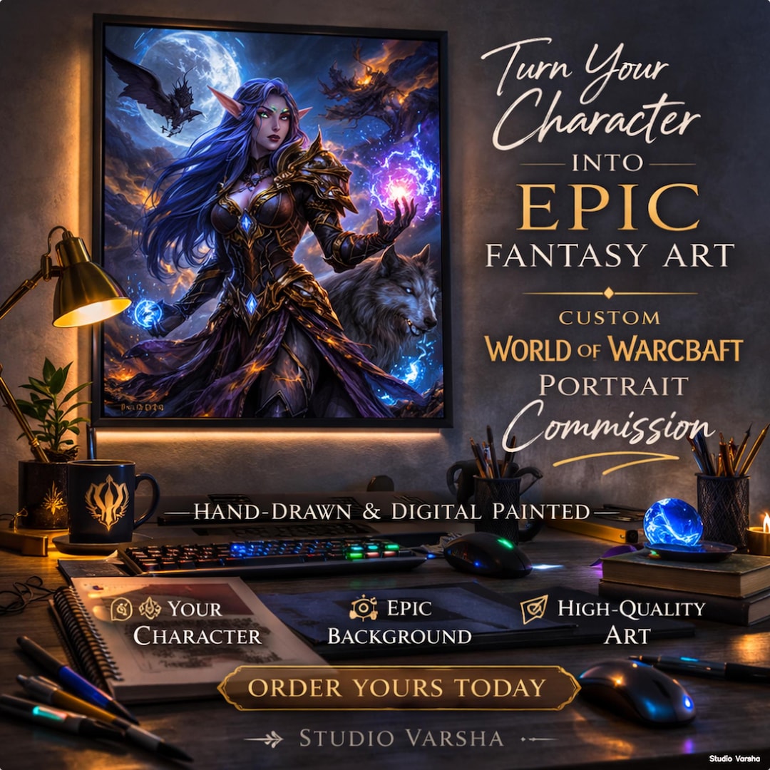 Custom Wow Character Portrait | World of Warcraft Commission | MMORPG ...
