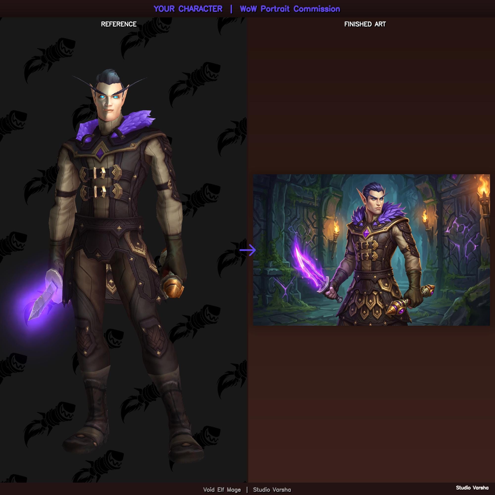 Custom Wow Character Portrait | World of Warcraft Commission | MMORPG ...