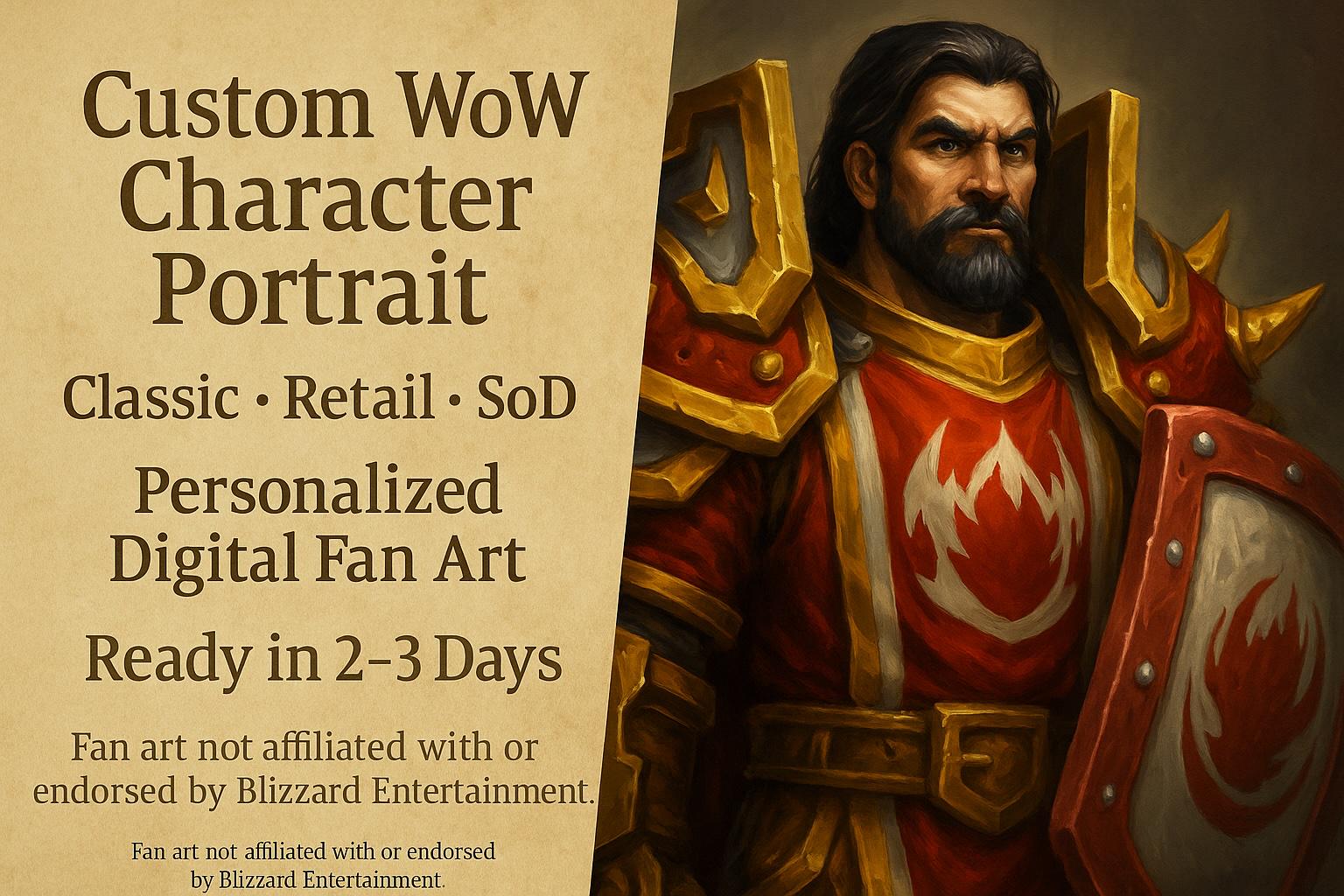 Custom Wow Character Portrait | Classic & Retail (sod) Digital Fan Art ...