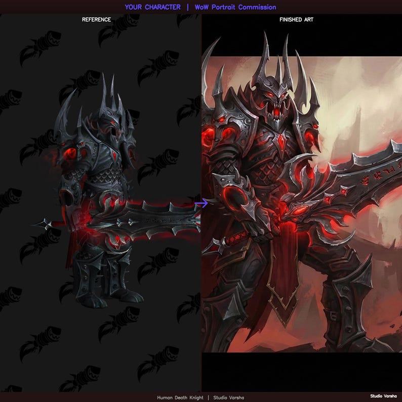 Custom Wow Character Portrait | World of Warcraft Commission | MMORPG ...