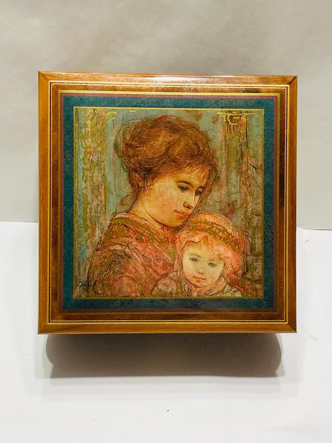 Vintage Reuge Edna Hibel Mother & Child Music Box, Italian Serenade - Etsy